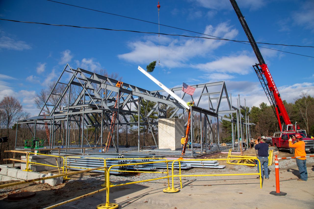 Construction Tops Off on Reuben Hoar Library in Littleton