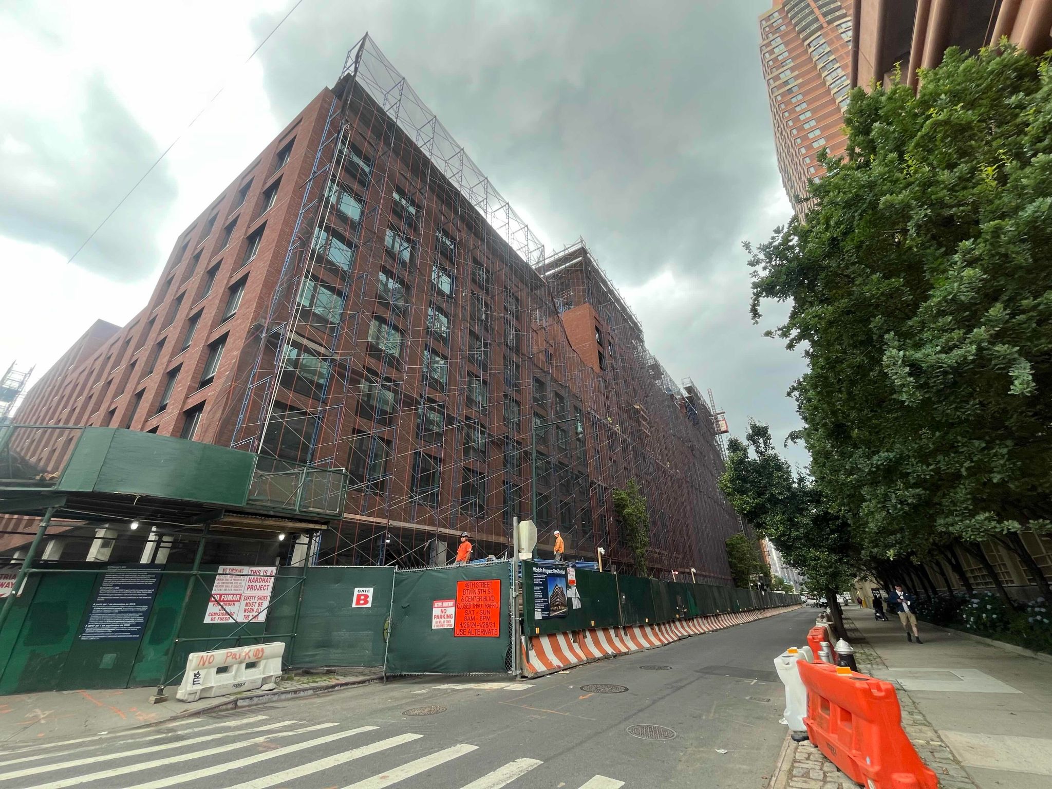 Facade Installation Wrapping Up at 2-33 50th Avenue